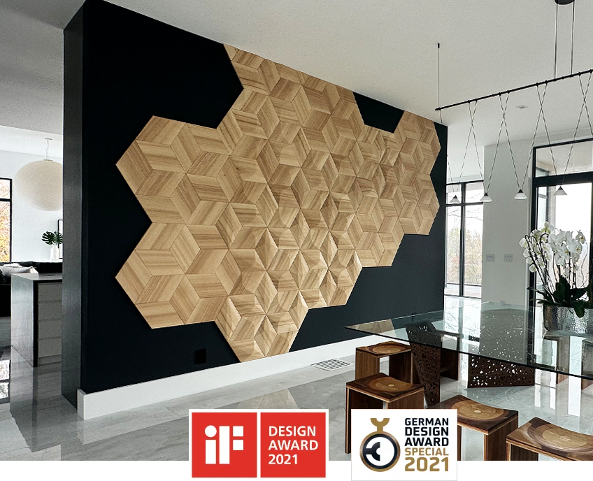 Decorative wooden wall panels - FORM AT WOOD